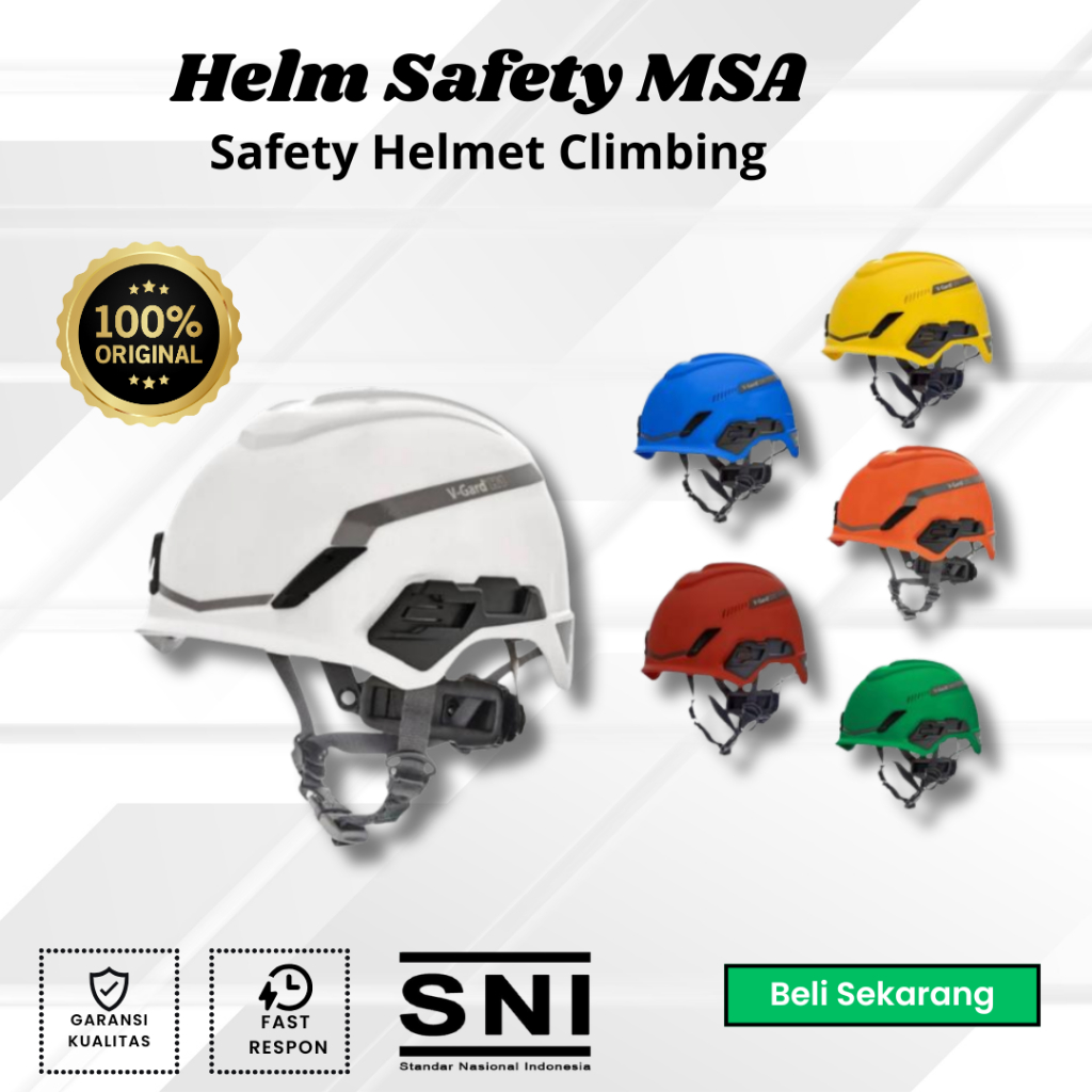 Jual Helm Climbing MSA V-Guard H1: Safety and Rescue Helmet Lokal SNI ...