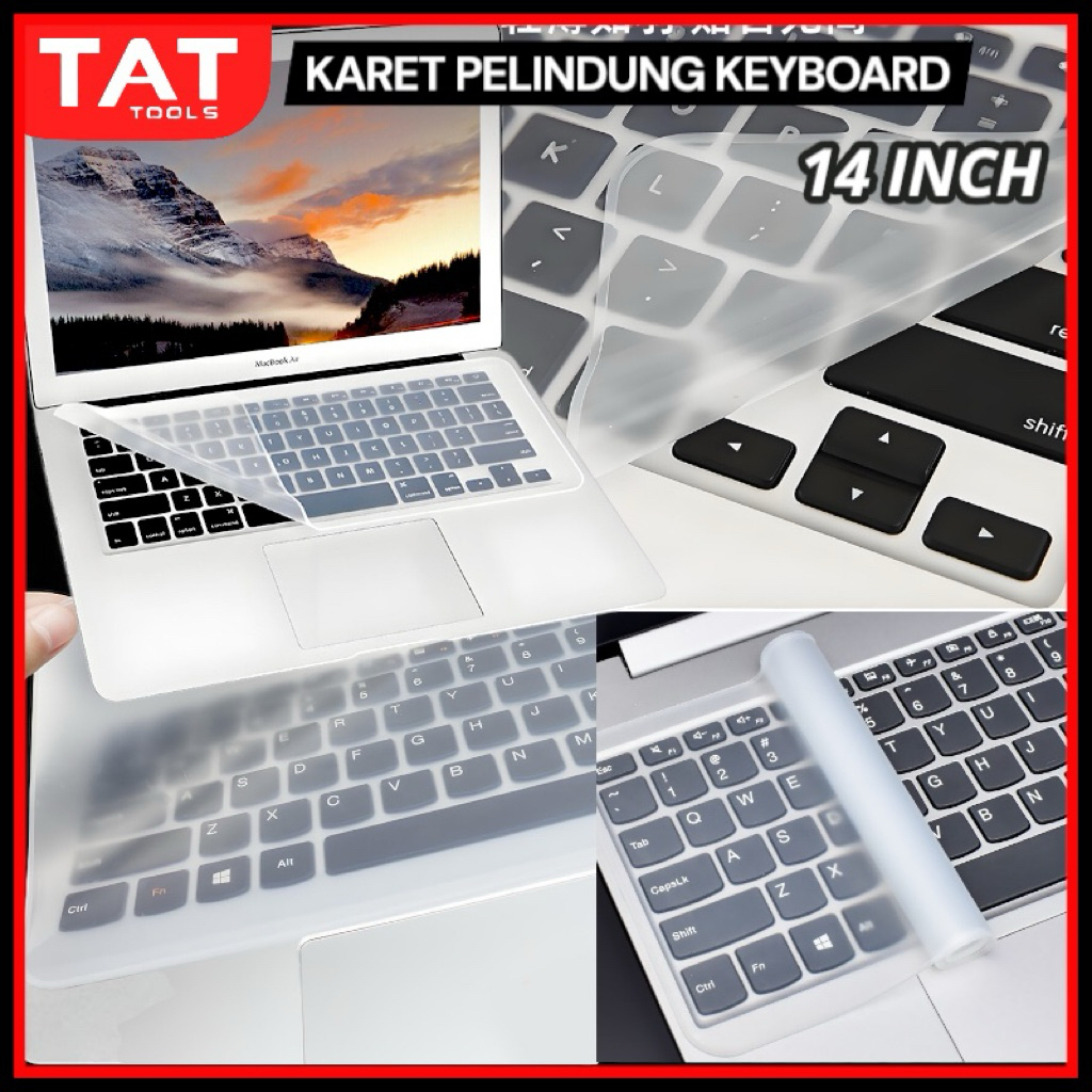 Jual Keyboard Protector Pelindung Keyboard Sillicone Anti Debu Air ...