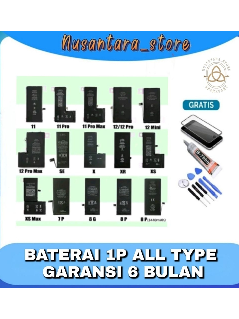 Jual BATTERY BATRE BATERAI IP 5s 5 6G 6S 6+ 6S+ 7 7+ 8 8+ X XR XS MAX ...