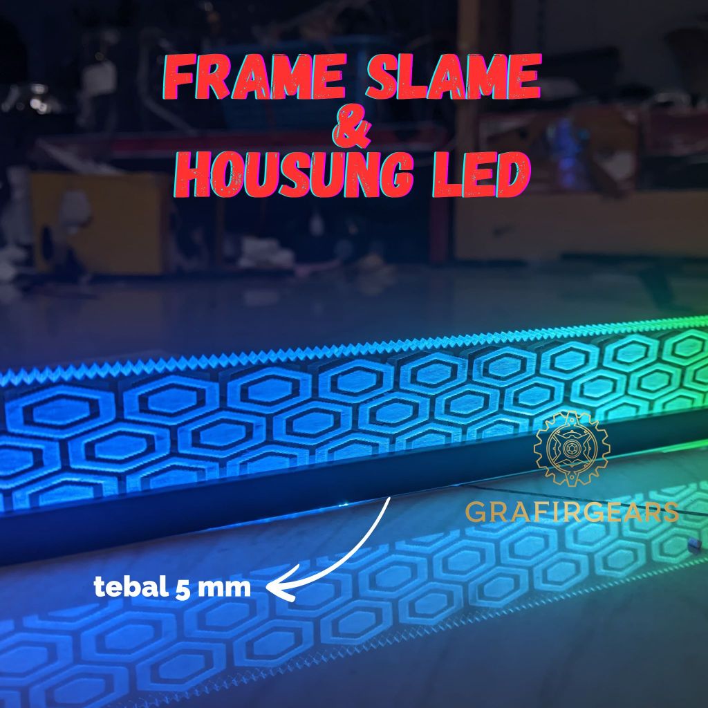 Jual Slime Frame Akrilik LED Custom Nama | Akrilik Grafir Batangan ...