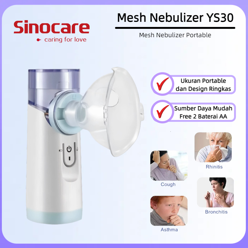 Jual Sinocare YS30 Mesh Nebulizer Portable Alat Uap Terapi Asma Batuk ...