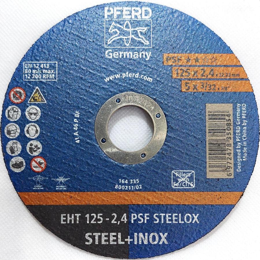 Jual Cut-off Wheel EHT 125-2,4 PSF STEELOX PFERD 6972478350366 Mata Gerinda Potong 5" ( 5 Inch ...