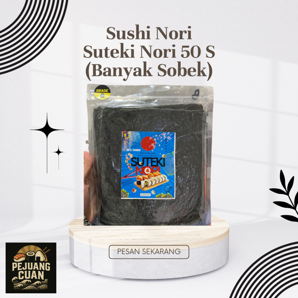 Jual SUTEKI NORI 50 S GRADE C RUMPUT LAUT PANGGANG / TIDAK COCOK UNTUK ...