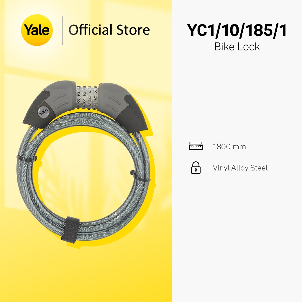 Jual YALE - Gembok dan Kunci Sepeda YCC1/10/185/1 Ukuran 185 cm ...