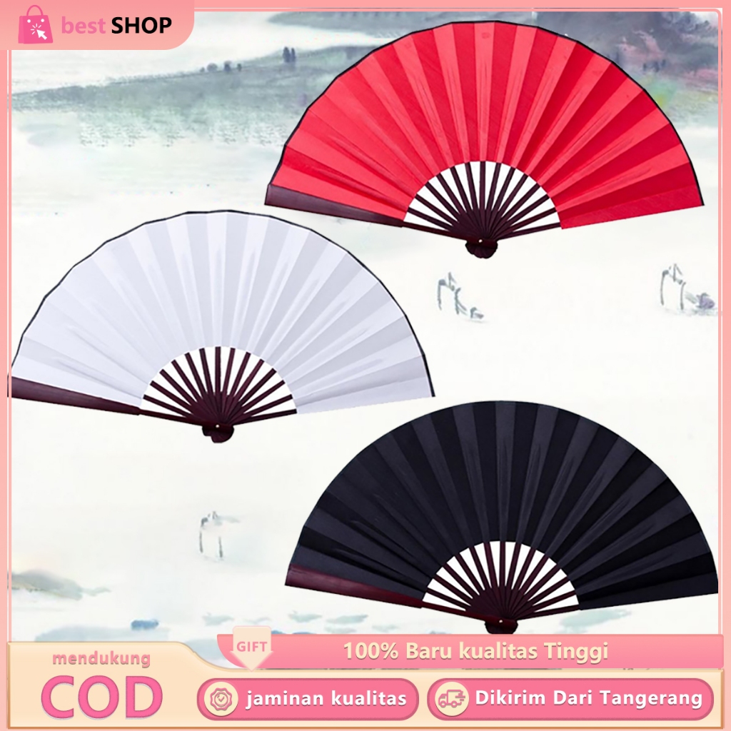 Jual Kipas Lipat Cina Gaya Kuno Desain Polos Dan Kuno Elegan Dengan ...