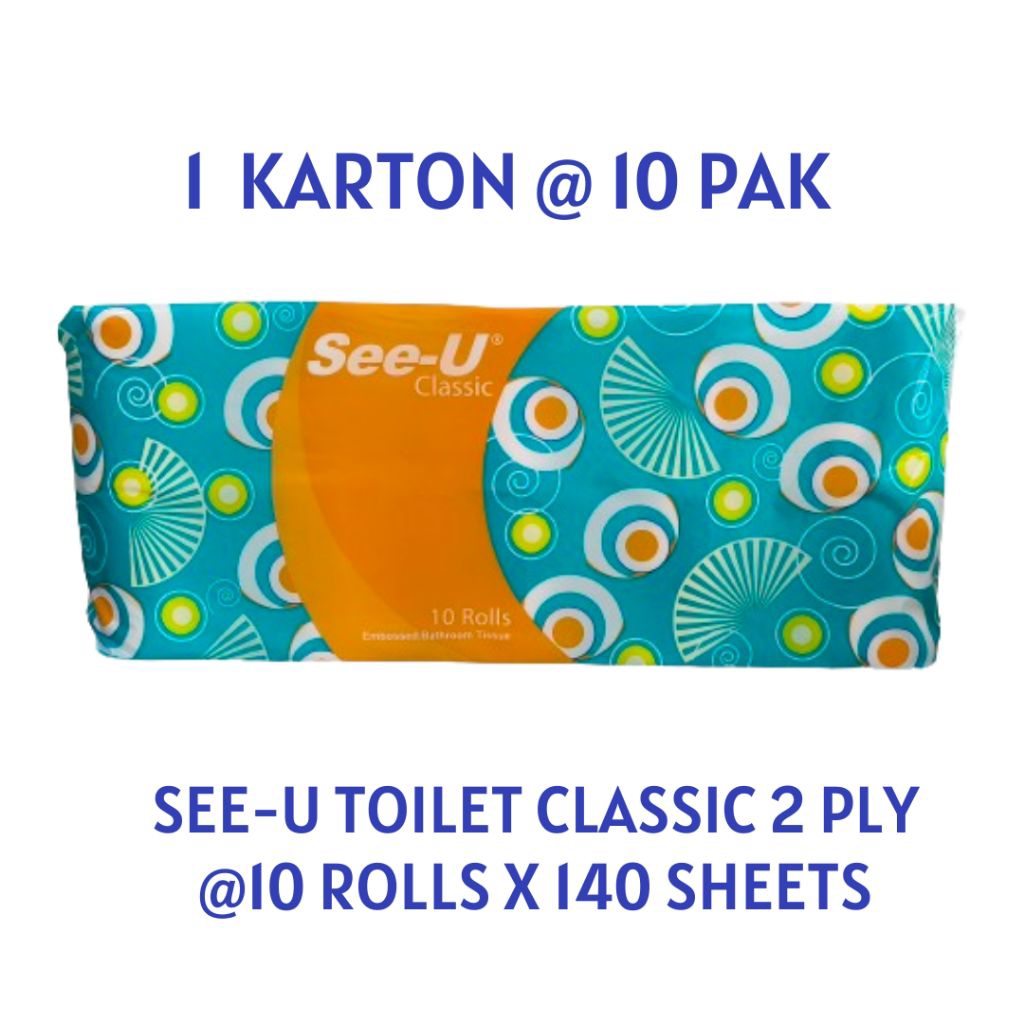 Jual 1 karton = 10 pcs Tissue See U bathroom classic @10 rolls x 140 ...