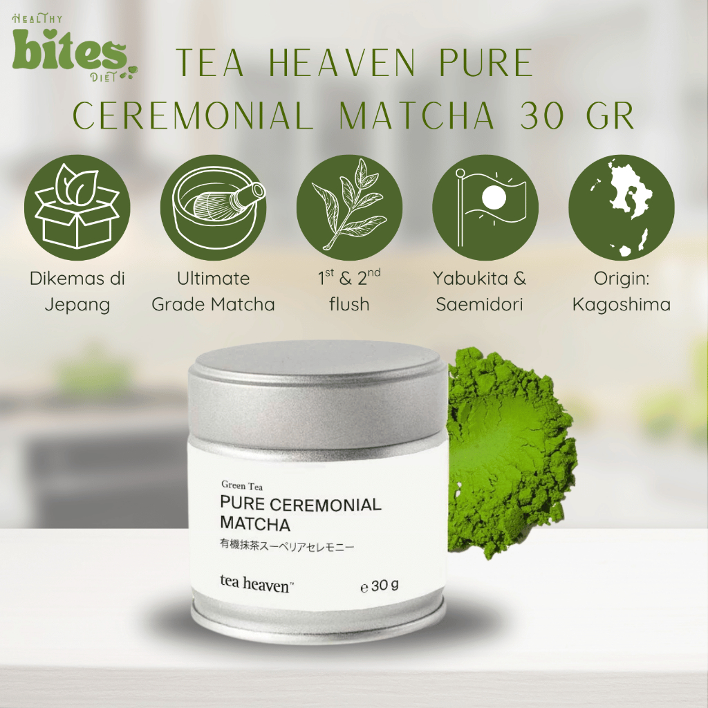 Jual Pure Matcha Ceremonial Grade 30gr Tea Heaven Pure Japanese ...