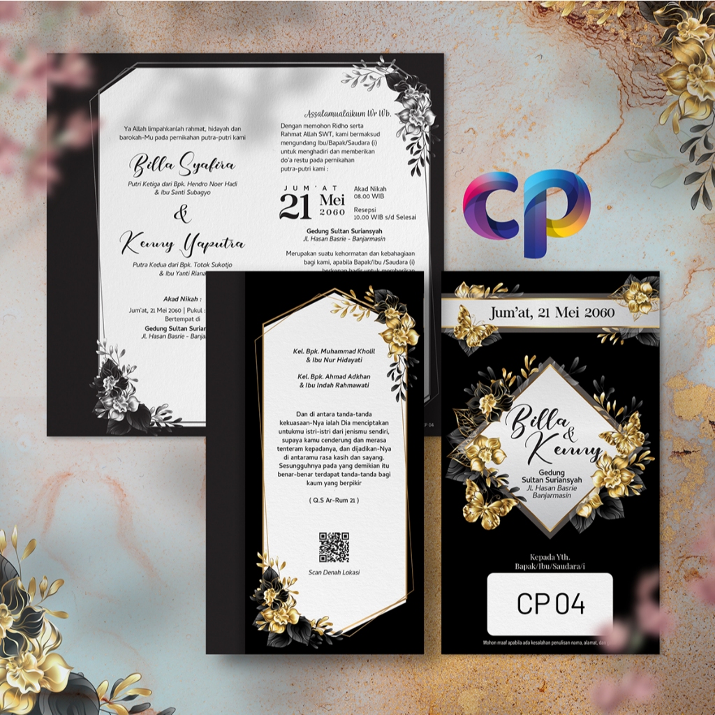 Jual CP 01 - 06 Blanko Undangan | Undangan Murah | Blangko Undangan | Shopee Indonesia