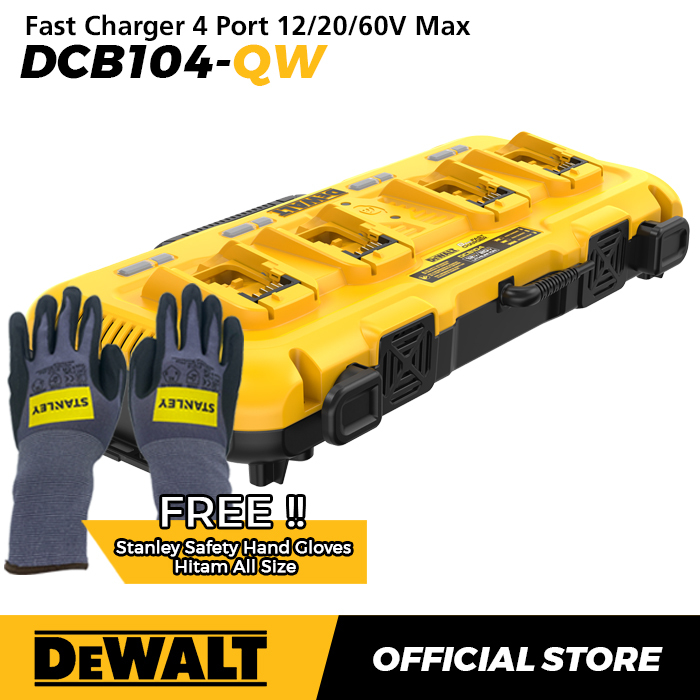 Jual Dewalt Fast Charger 4-Port / Pengisi Daya Baterai 8A 12V/20V/60V ...