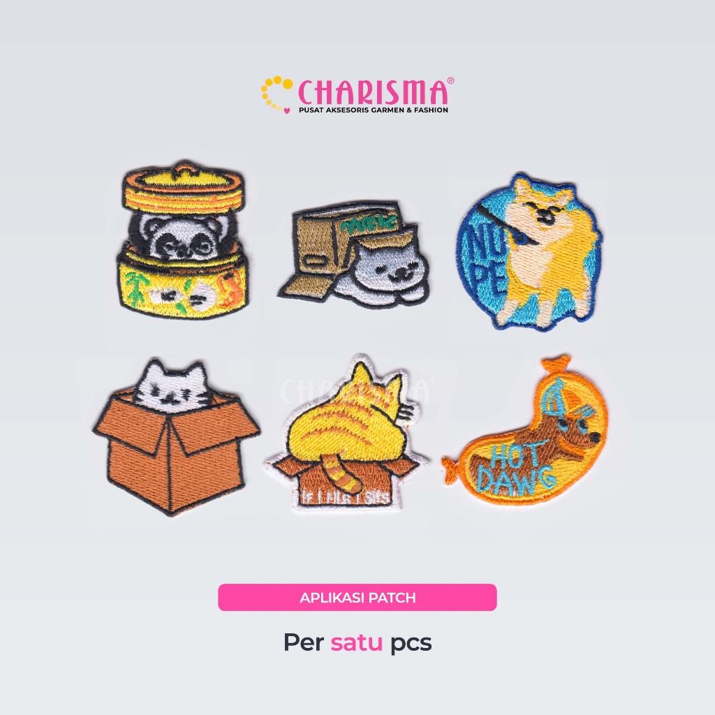 Jual Charisma Aplikasi Patch Bordir Hewan - Animal Patches/ Aksesoris Baju/Tempelan - Harga Per ...
