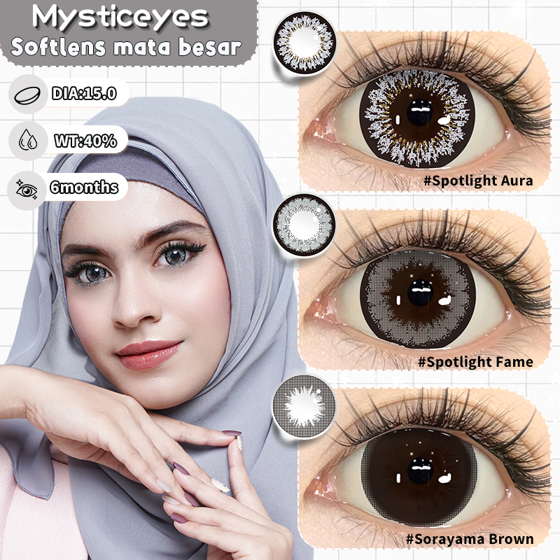 Jual (COD) Mysticeyes Softlens 15mm Normal Softlen Hitam Big Eyes ...