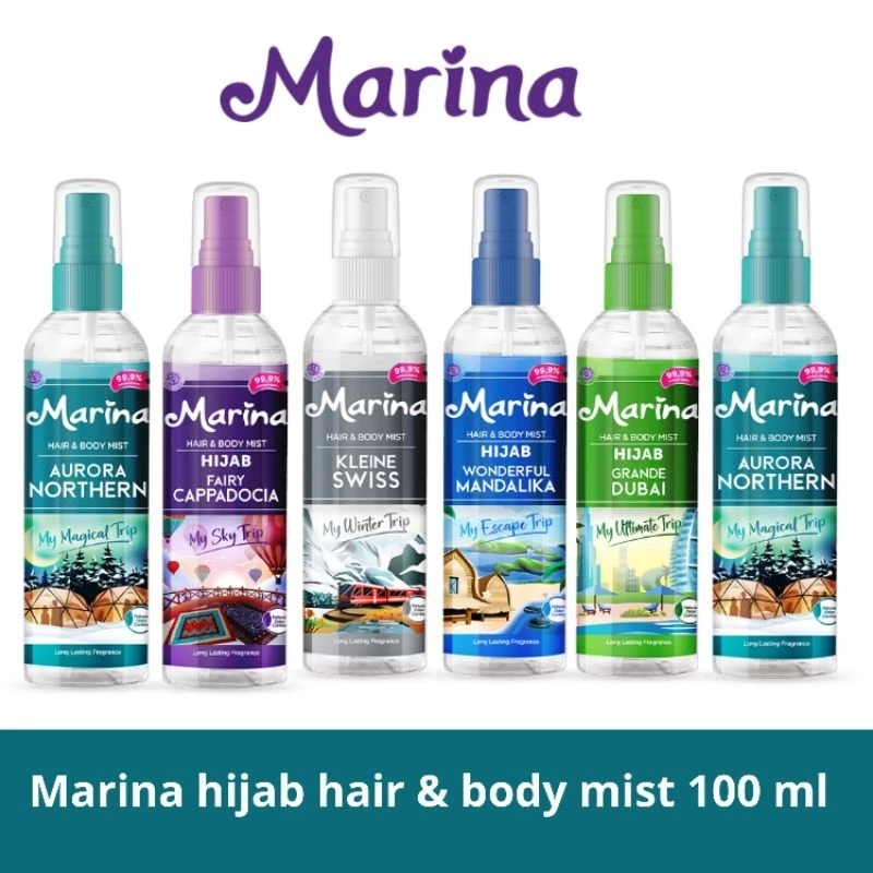 Jual Marina Hair & Body Mist Cologne 100ml - Pink City / Secret ...