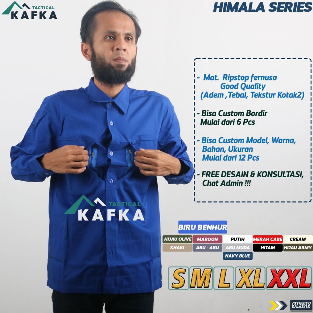 Jual Kemeja Lapangan Semi Formal Material Ripstop Fernusa High Quality ...