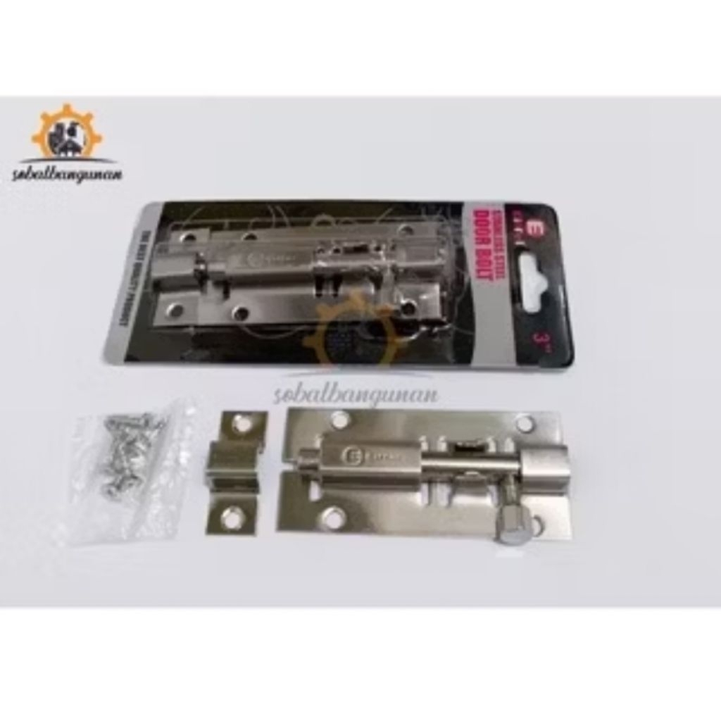 Jual GRENDEL SLOT PINTU JENDELA STAINLESS Steel 3” | Shopee Indonesia