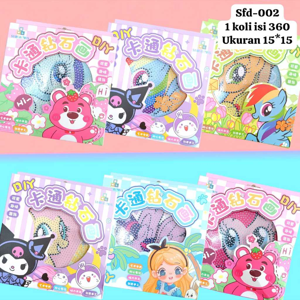 Jual Diamond Painting (15 X 15 Cm) Karakter Labubu Sanrio Kuromi ...