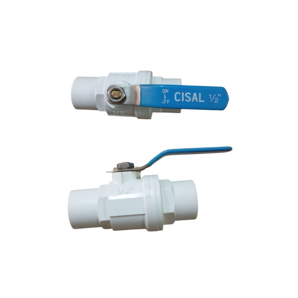 Jual Ball Valve Stop Kran Pvc Gagang Besi Stainless 1/2 " Inch Cisal | Shopee Indonesia