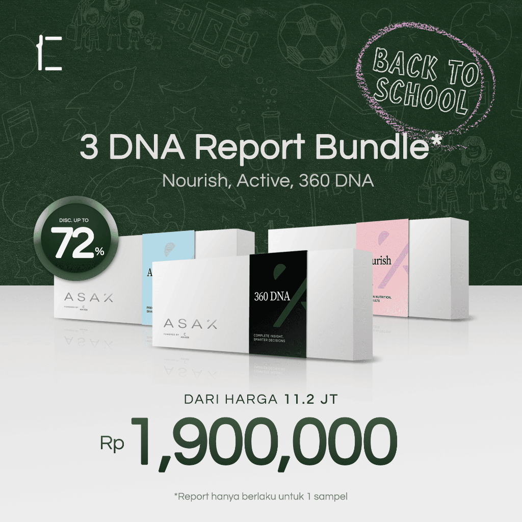 Jual 3 DNA Report Bundle - 360 DNA, Nourish, Active | Shopee Indonesia