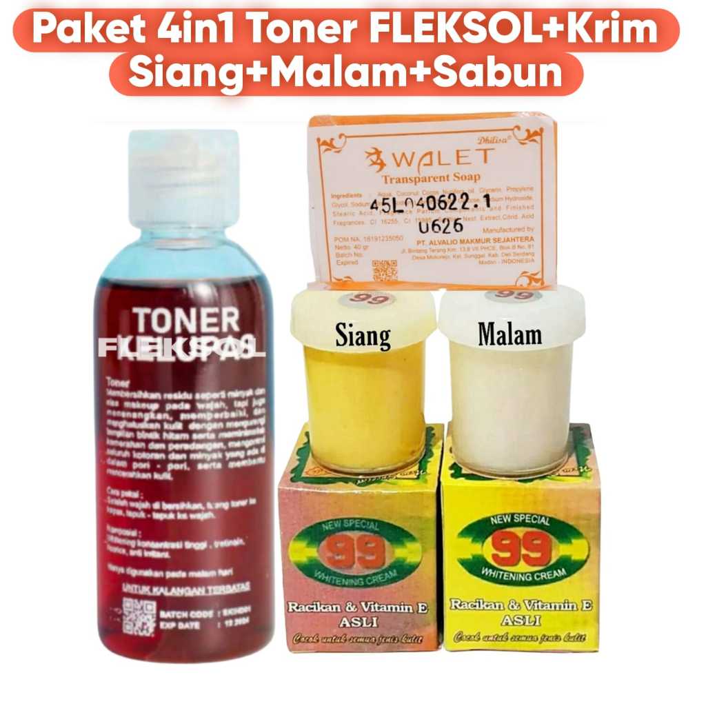 Jual Paket 3in1 Krim Natural Racikan Box Siang dan Malam + Sabun Cuci ...