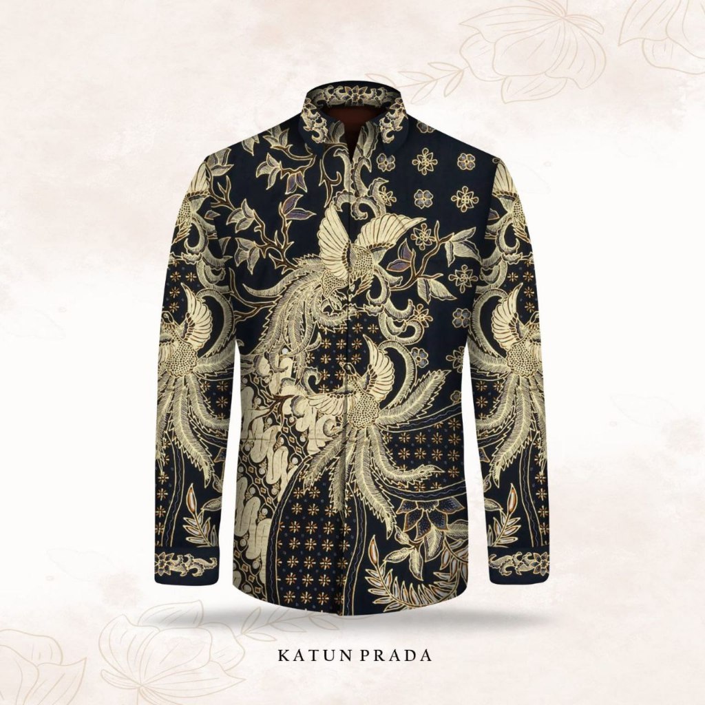 Jual Bahan Kain Batik Tulis Katun Prada Tinta Emas Kemeja Batik Pria ...