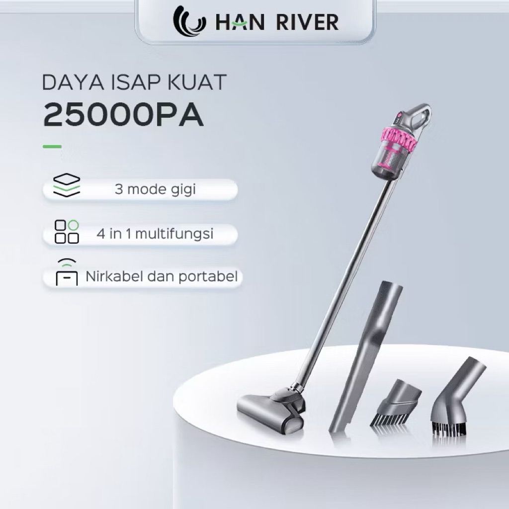 Jual HAN RIVER Vacum Cleaner 25000PA Cordless 4-in-1 Penyedot Debu ...