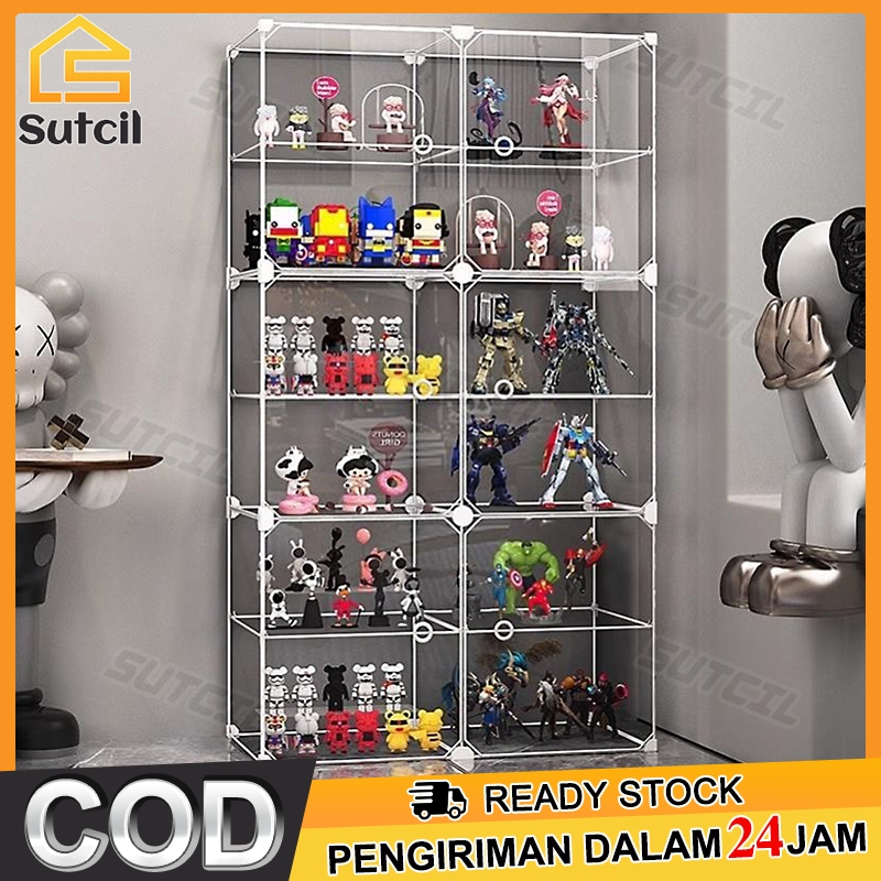 Jual 【COD】Transparent Storage Display Box PP /Drop Front Acrylic ...