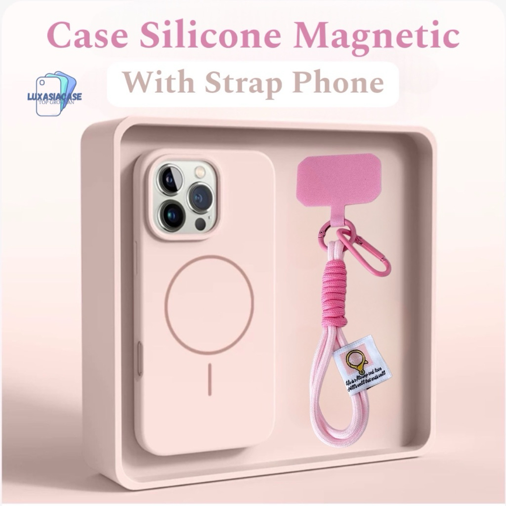 Jual Case Sillicone Magnetic Anti-noda dengan Strap Handphone for ...