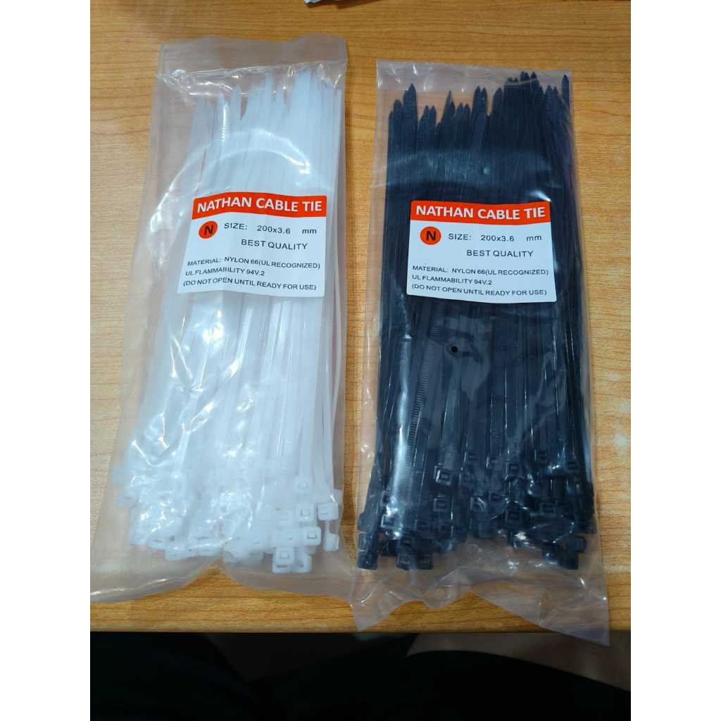 Jual 200 Kabel Stik / Tali Tis / Cable Ties Tebal Nylon 20cm x 3,6mm ...