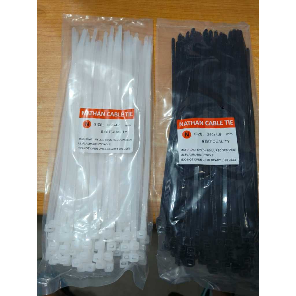 Jual 250 Kabel Stik / Tali Tis / Cable Ties Tebal Nylon 25cm x 4,8mm ...