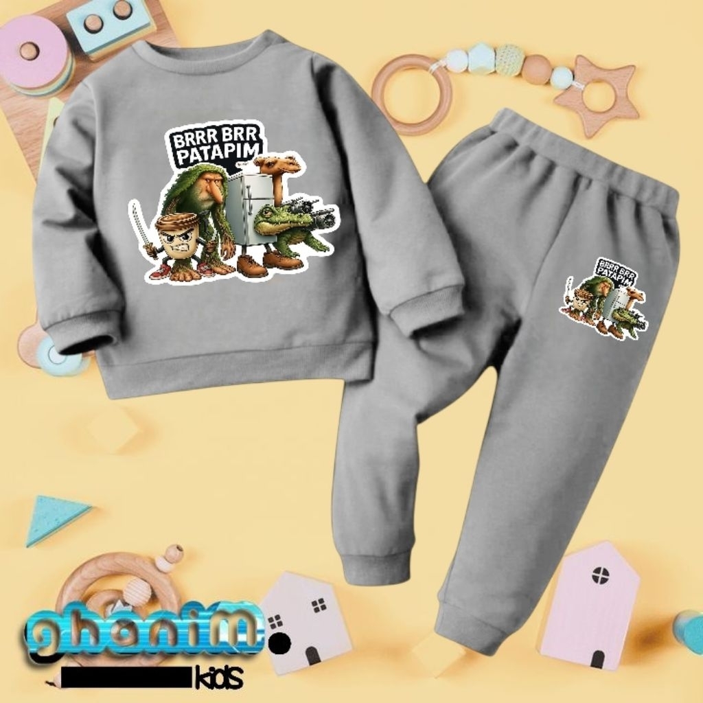 Jual Setelan Joger Anak Laki-Alaki Gambar Baarrr Barr Patapim | Shopee ...