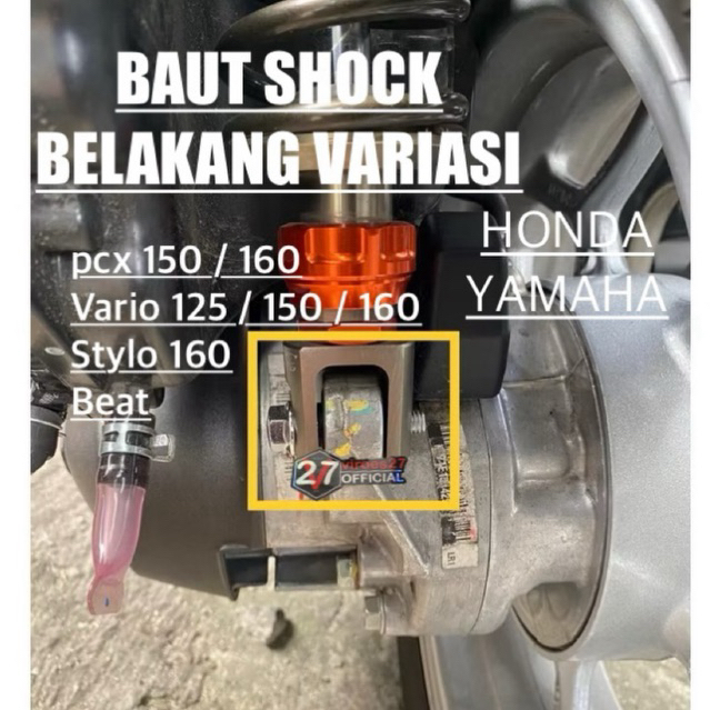 Jual Baut Shock Belakang PCX 160 VARIO BEAT SCOPY 3.8 cm Original Honda ...