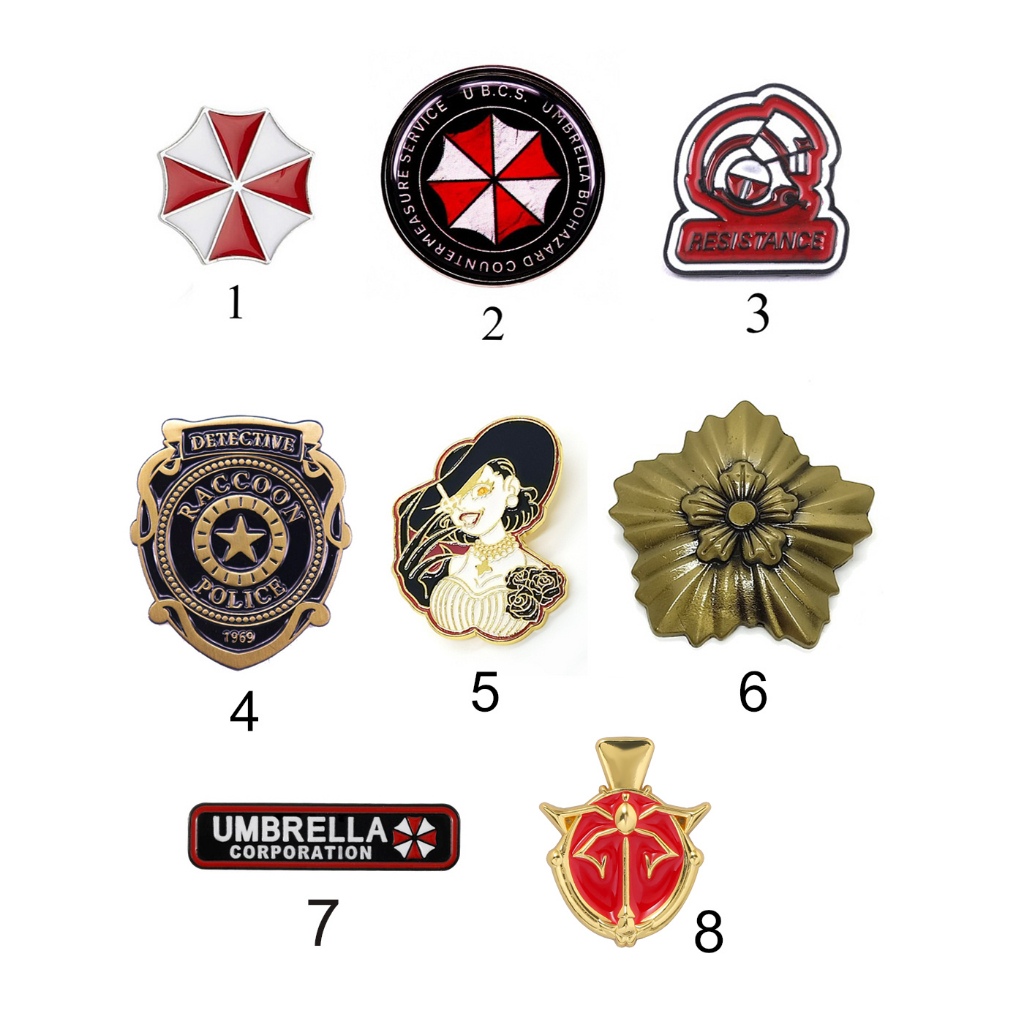 Jual Pin brooch movie resident evil logo umbrella corp | Shopee Indonesia