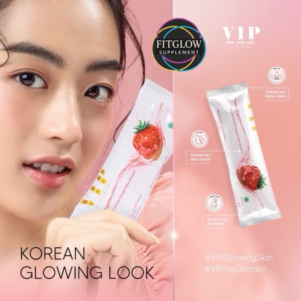 Jual (ECER 1 SACHET) NEW VIP Collagen / VIP Plus 40+ / Cocoflim Fiber ...