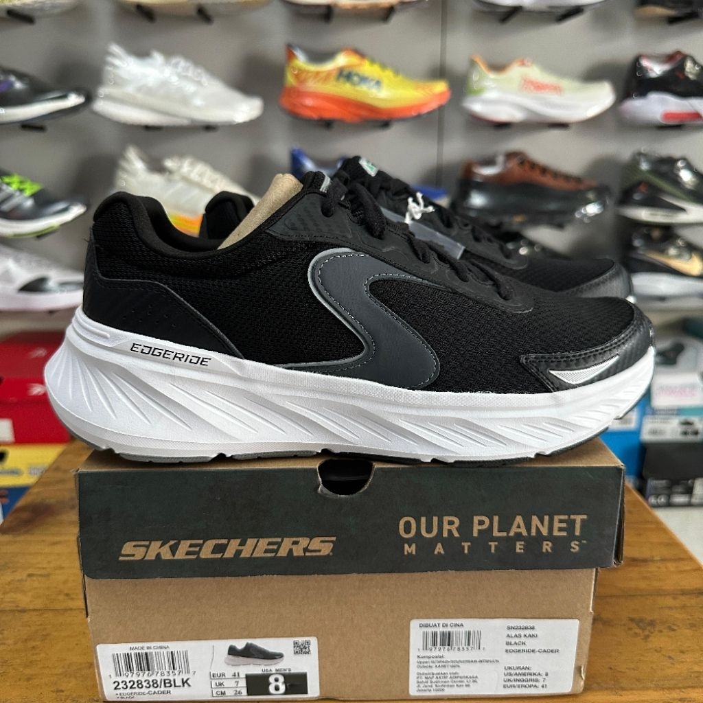 Jual SKECHERS EDGERIDE CADER RUNNING FOR MENS ORIGINAL BNIB (232838 BLK ...