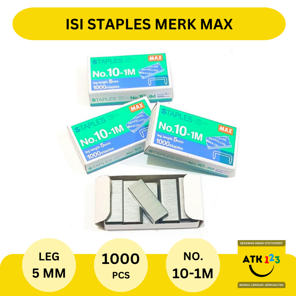 Jual MAX Staples / Isi Staples Max No 10-1M / Isi Staples Max No 10 ...