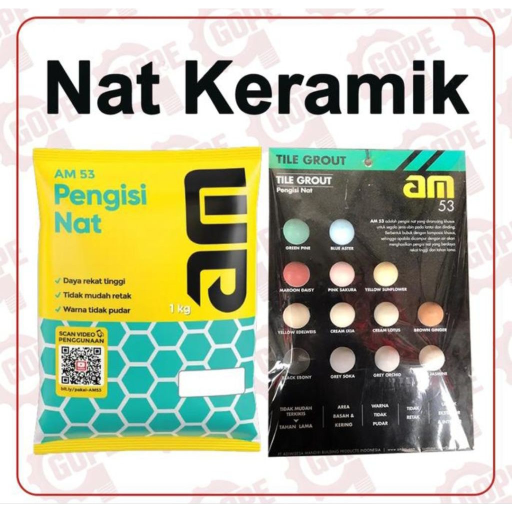 Jual AM 53 Pengisi Nat Keramik dan Granite (Cream Ixia) 1Kg | Shopee ...