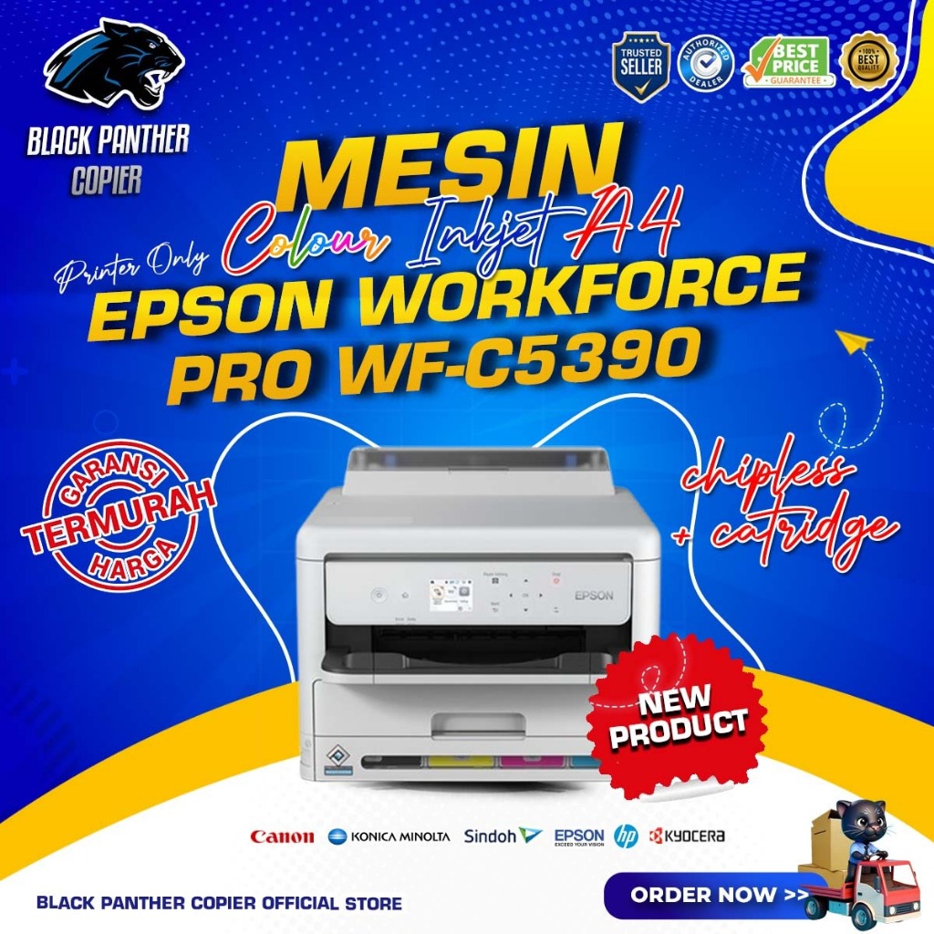 Jual Chipless Epson WorkForce Pro WF‑C5390 Colour Inkjet Printer – Wi ...