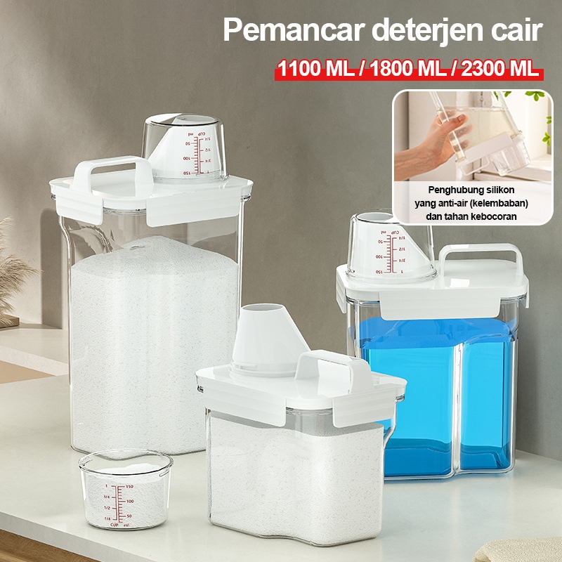 Jual Botol Deterjen Laundry 1100-2300ml - Tempat Sabun Cair/Bubuk ...