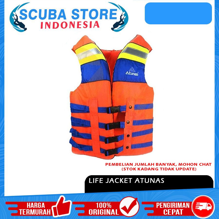 Jual Life Jacket Atunas Jaket Rompi Pelampung Renang Selam Snorkeling ...