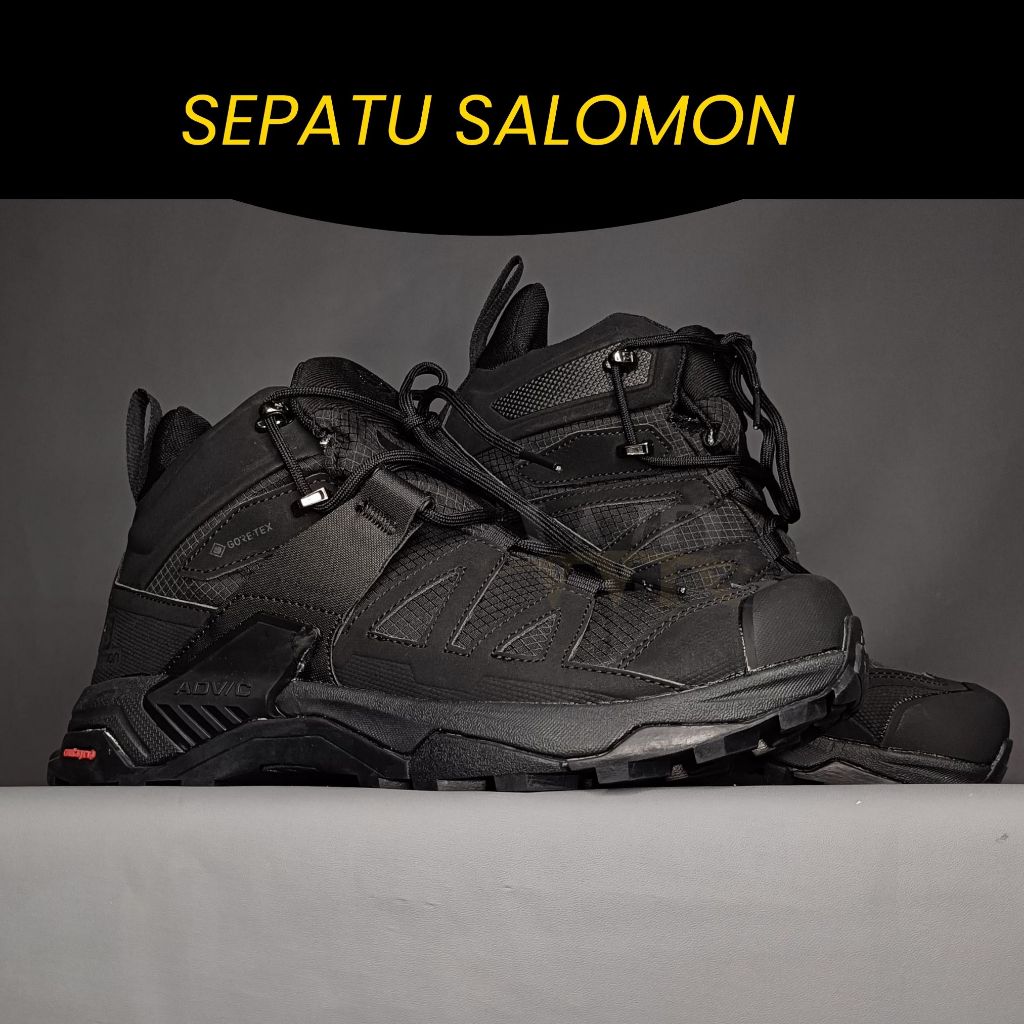 Jual Sepatu Salomon 4 Mid GTX Black / Hiking Shoes / Salomon X Ultra 4 ...