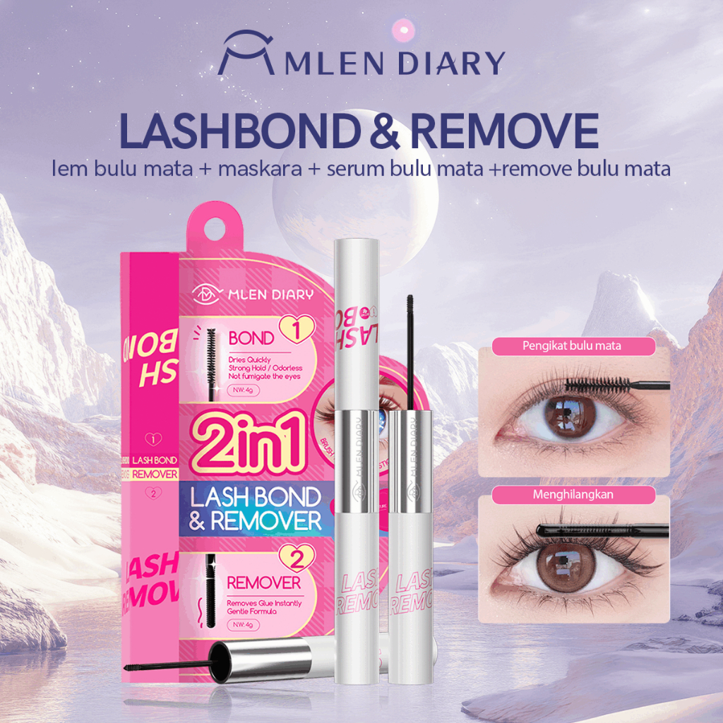 Jual MLEN DIARY lash bond dan remover bulu mata lem maskara & penghapus bulu mata palsu-tahan ...
