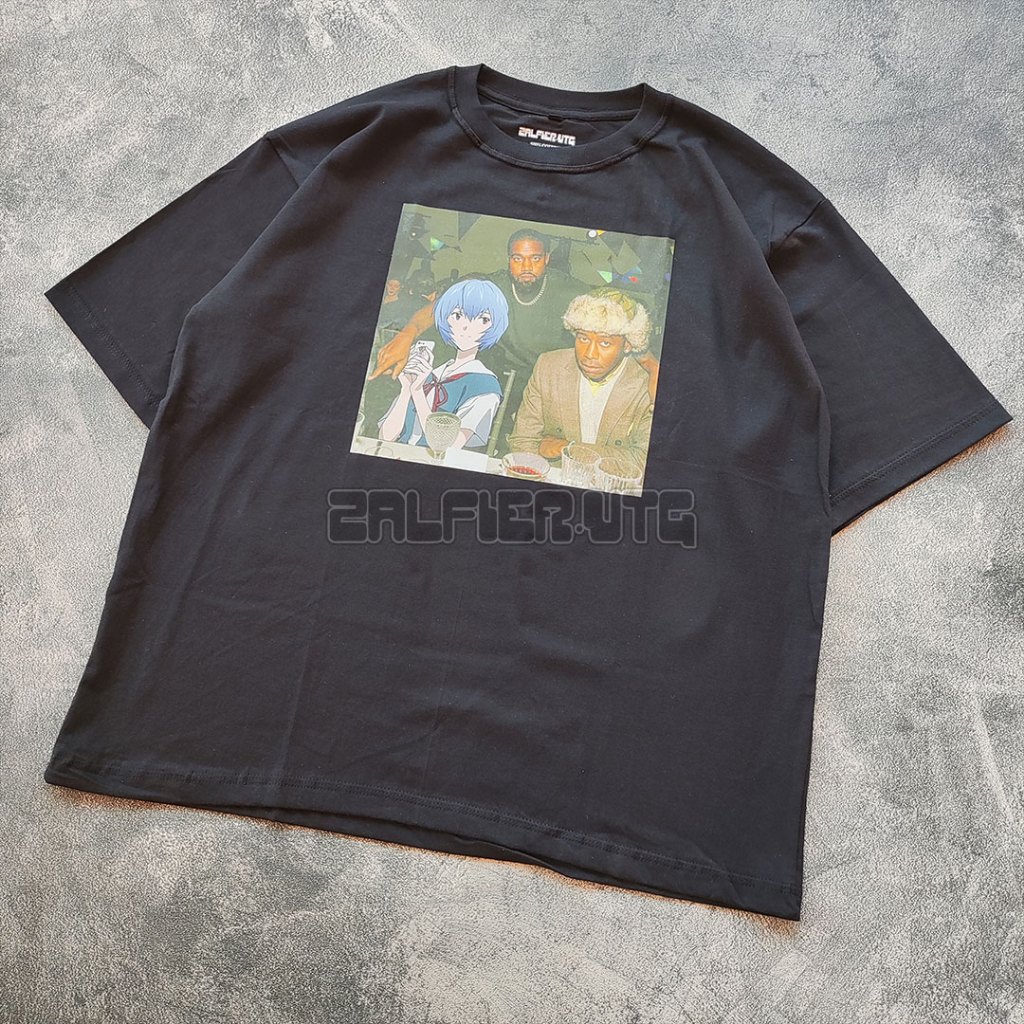 Jual Kaos Anime Evangelion Rei Ayanami & Tyler the Creator - Baju Anime ...
