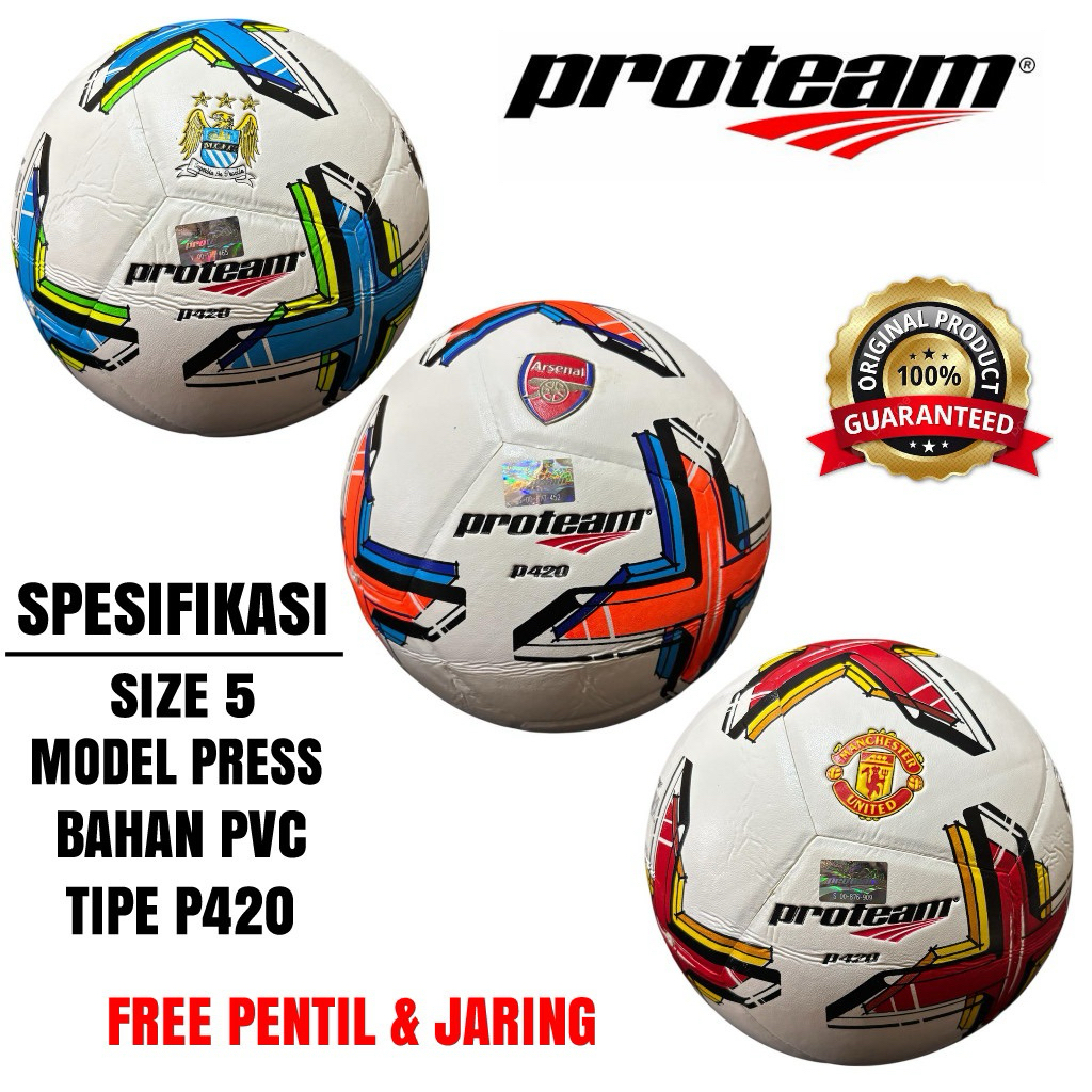Jual [ ORIGINAL ] Bola Kaki / Bola Sepak Size 5 PROTEAM P420 Model ...