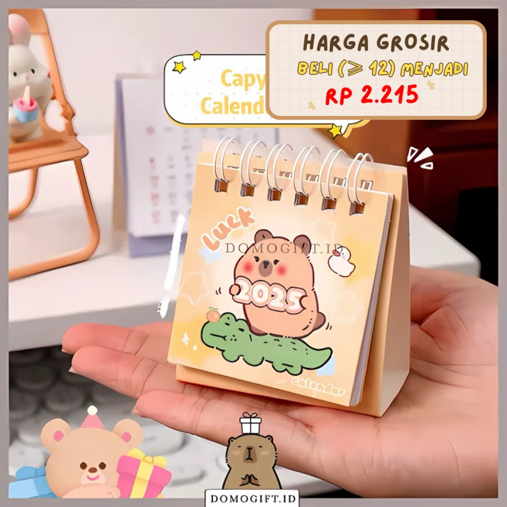 Jual Kalender 2025 Calender Mini Capybara Cartoon Lucu | Shopee Indonesia