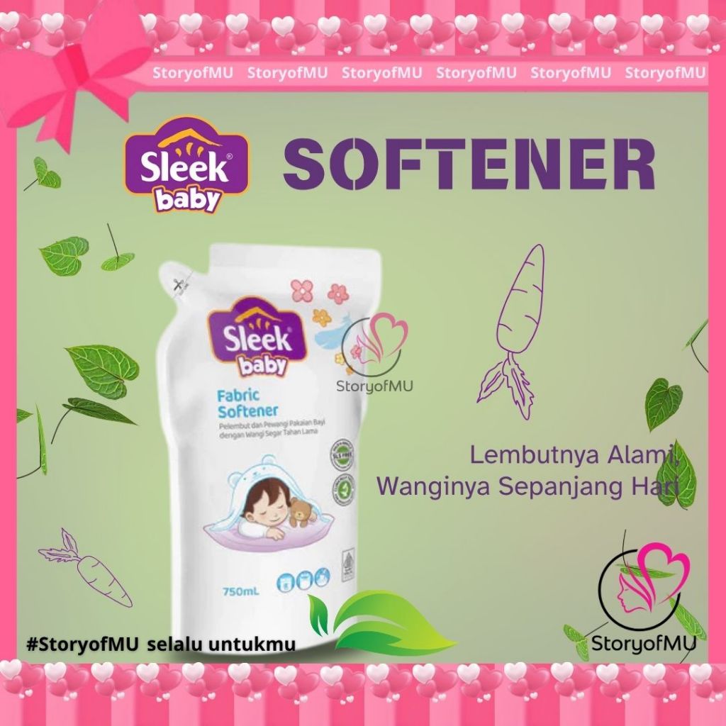 Jual StoryofMU - SLEEK BABY Fabric Softener 750ml POUCH - Pelembut ...
