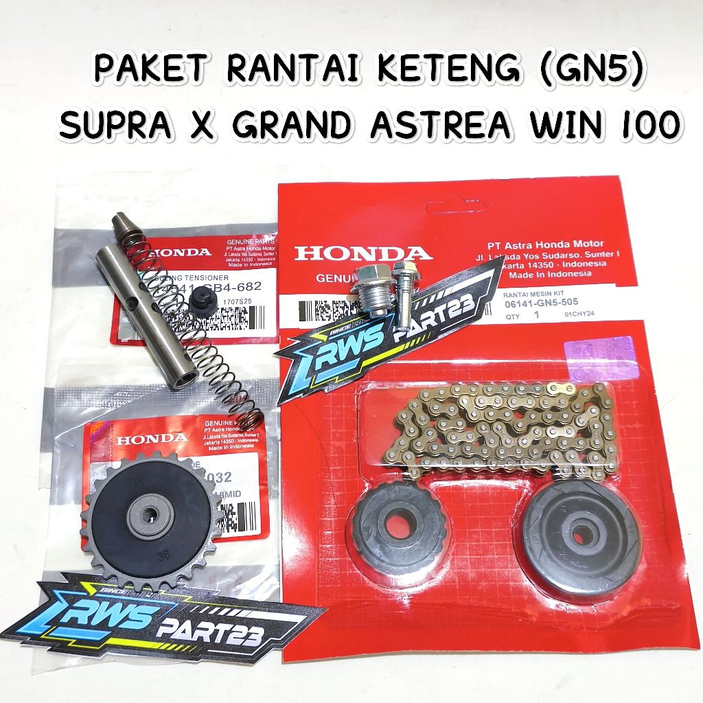 Jual PAKET RANTAI KETENG GN5 SULING TENSIONER GIR POMPA OLI SUPRA X ...