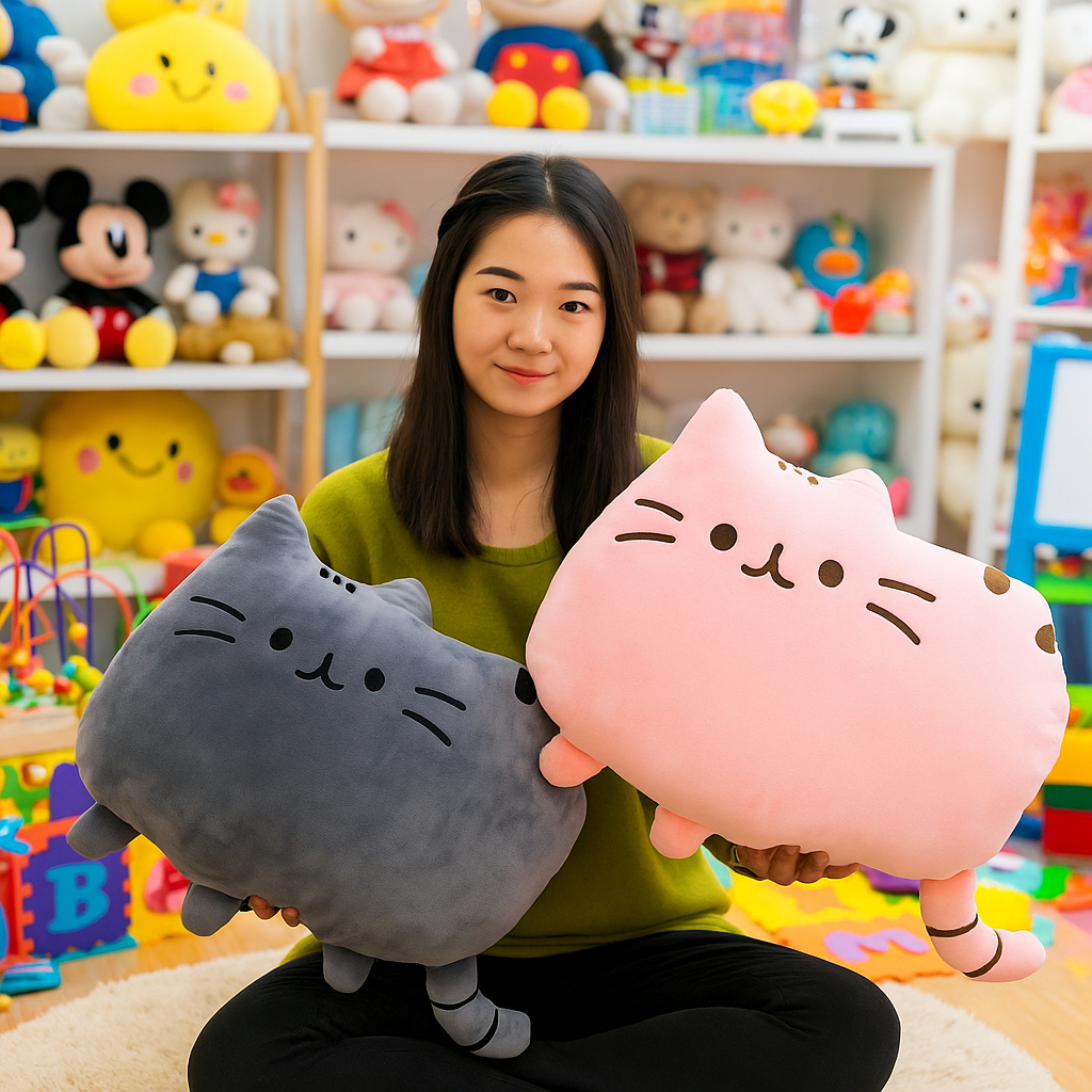 Jual Boneka Bantal Kucing Pusheen Ukuran 40CM Besar Soft Halus Boneka ...