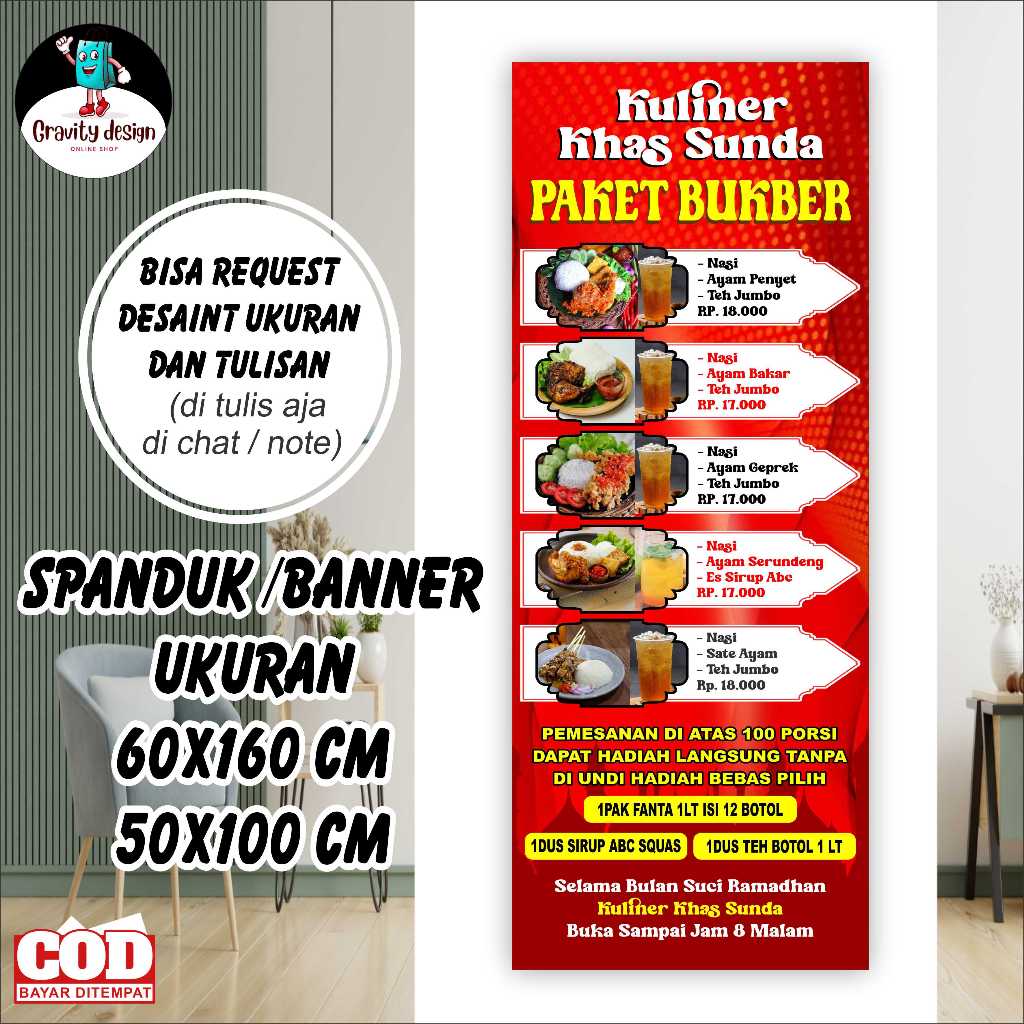 Jual Spanduk Banner Paket Dapur Sunda Free Desaint Dan Ukuran | Shopee ...