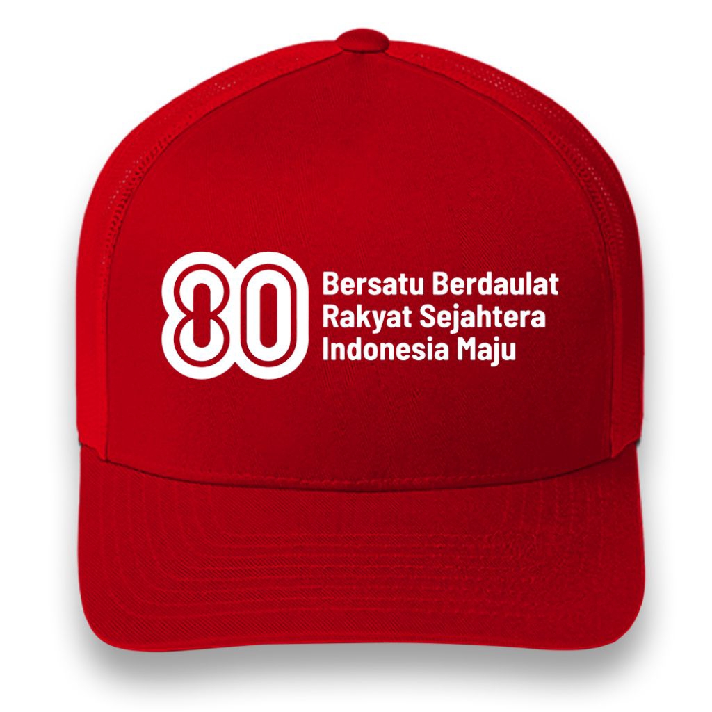Jual 80TH INDONESIA MERDEKA TOPI TRUCKER | Shopee Indonesia
