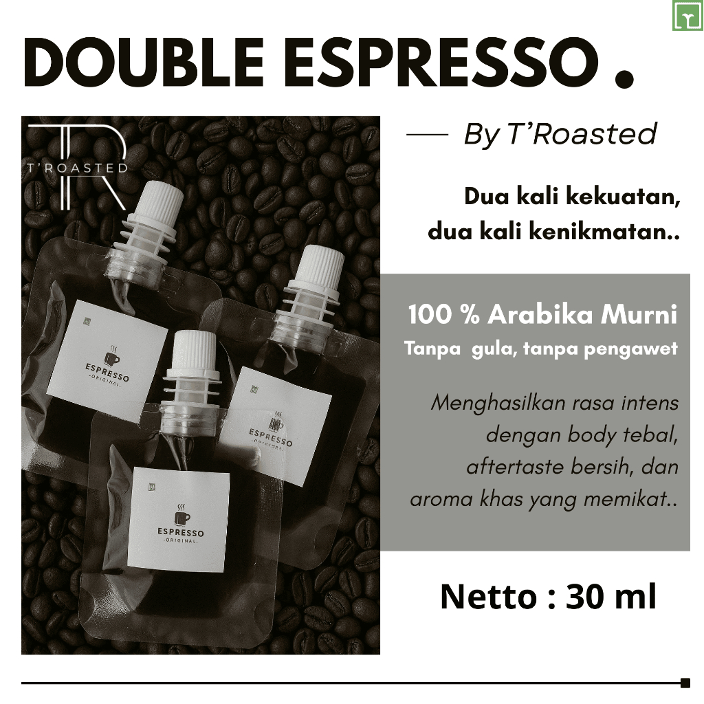 Jual Kopi Espresso DOUBLE ESPRESSO 30 ML | Shopee Indonesia