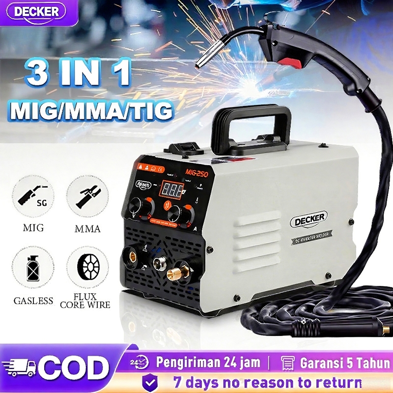 Jual DECKER Mesin Las Inverter Mig 250 120a Igbt Mesin Trafo Las ...